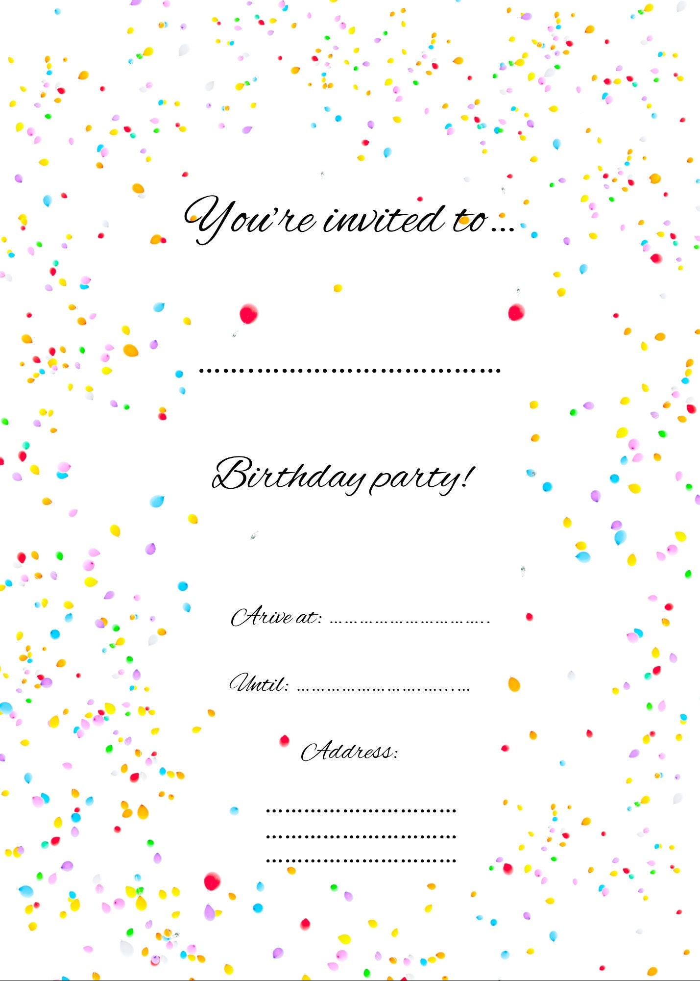 Birthday Invitation Template - Etsy