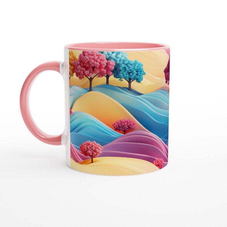 Colorful Spring Mug With Trees and Beautiful Landscapes 11oz Ceramic ...