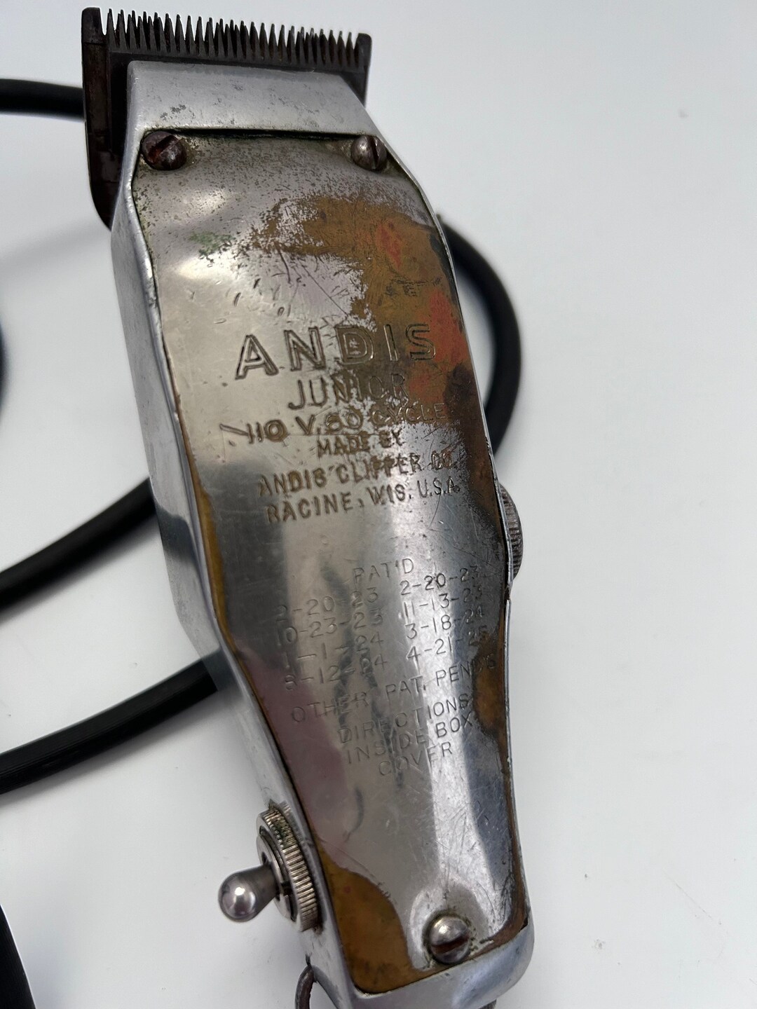 Vintage ANDIS - Junior Deluxe - JD - Barber Clippers - Etsy