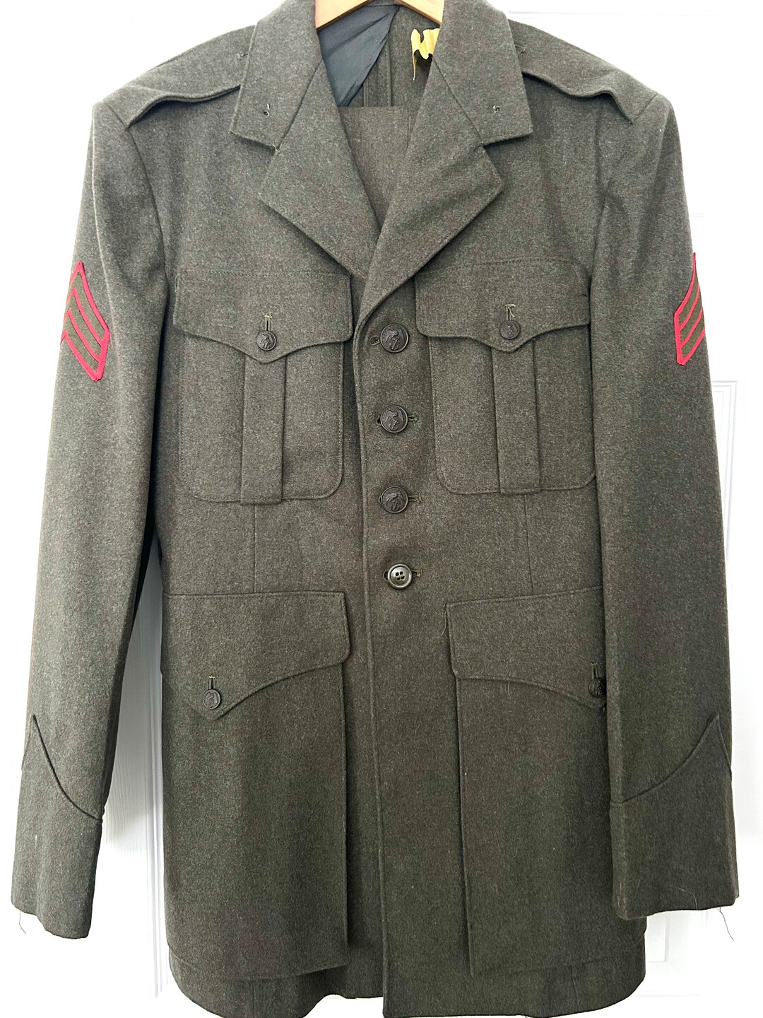 Vintage USMC Marine Corps Officer's Wool Formal Dress Uniform & Pants ...