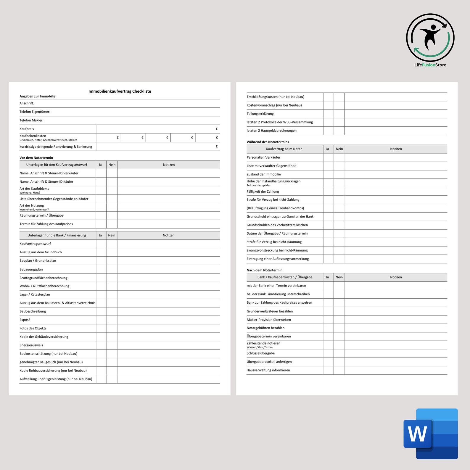Real Estate Purchase Agreement Checklist Template as an Editable ...