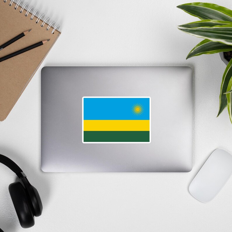Rwanda National Country Flag Laptop Sticker - Etsy
