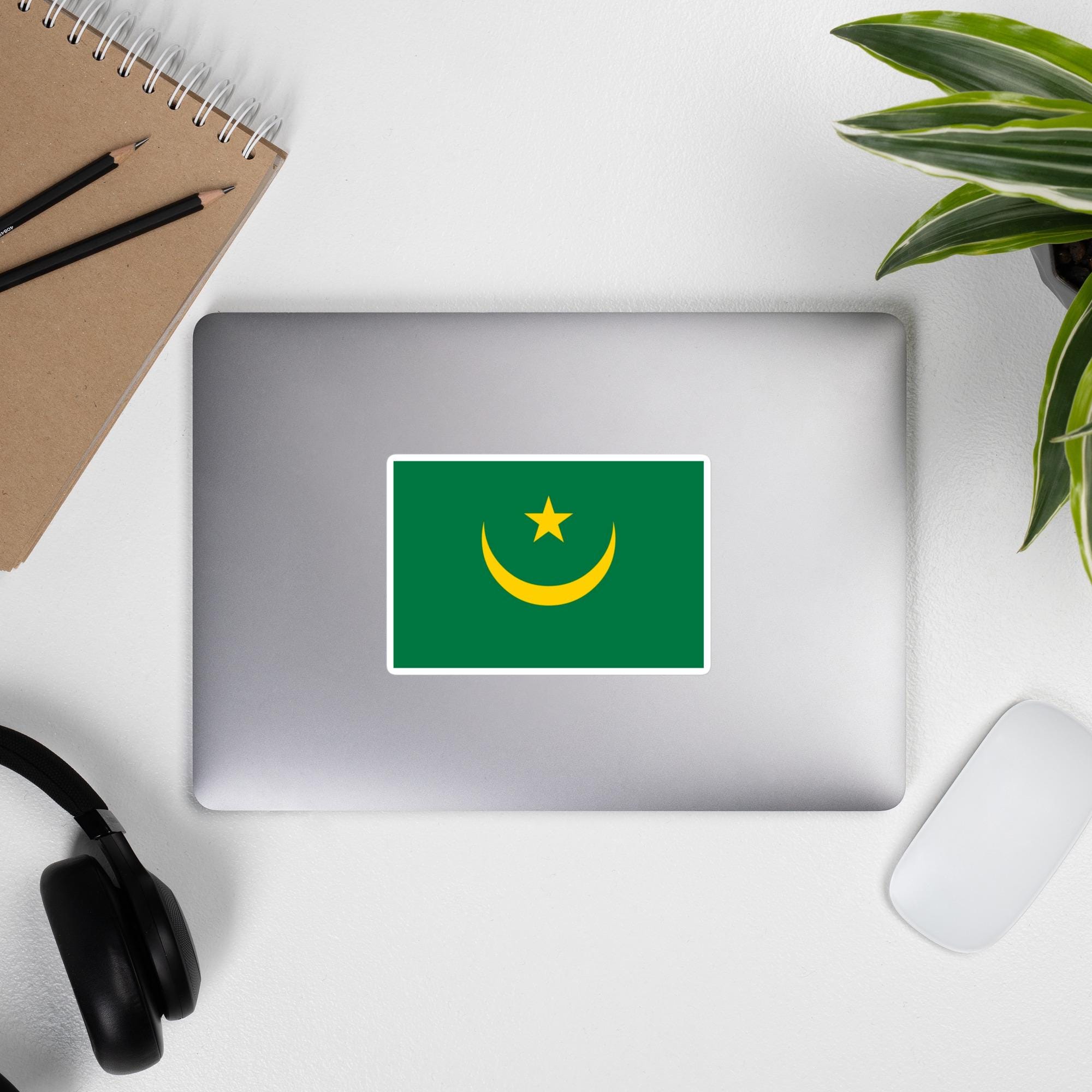 Mauritania National Country Flag Laptop Sticker - Etsy