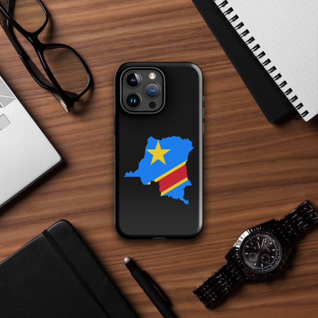 Democratic Republic of Congo Flag Map iPhone Case - Etsy