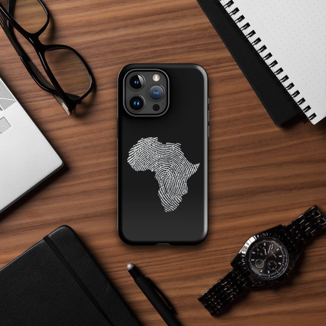Africa Map Fingerprint iPhone Case - Etsy