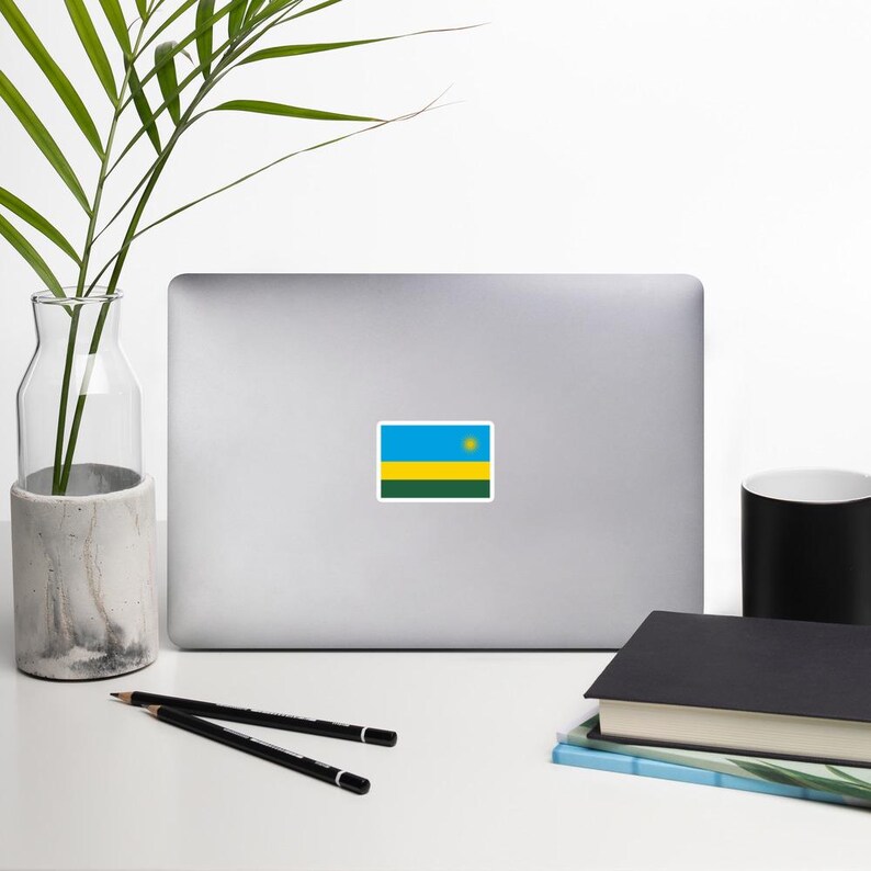 Rwanda National Country Flag Laptop Sticker - Etsy