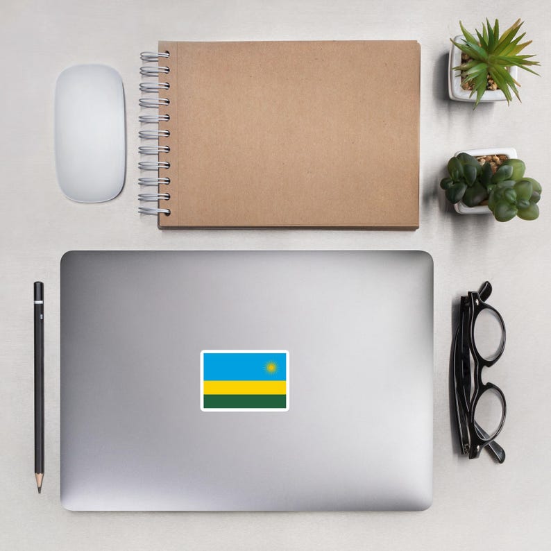 Rwanda National Country Flag Laptop Sticker - Etsy