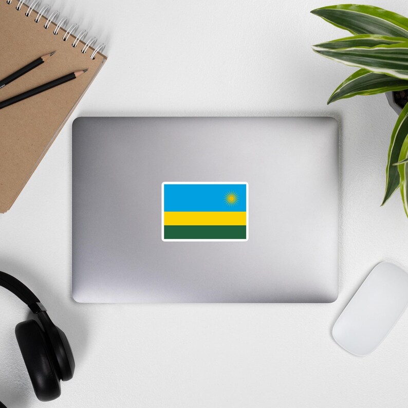 Rwanda National Country Flag Laptop Sticker - Etsy