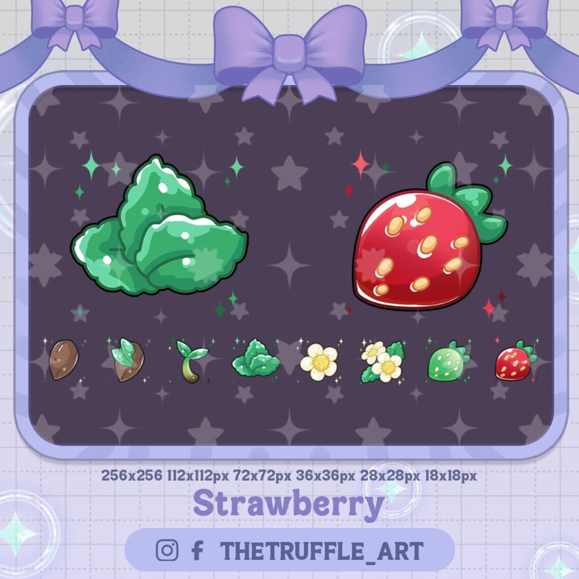 Strawberry Sub Badges, Cute Berry Twitch Sub Badges, Red Twitch Bit ...