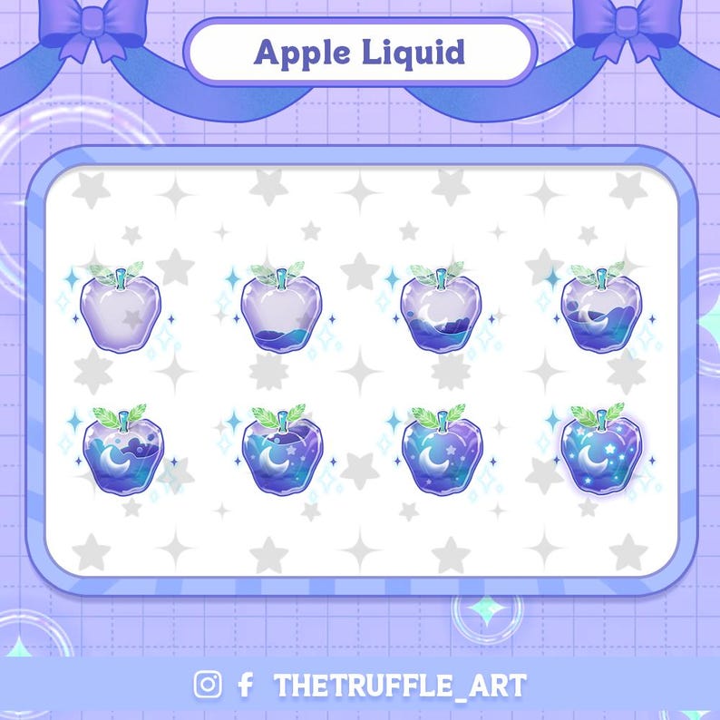 Starry Night Apple Liquid Sub Badges/apple Bits Badges/liquid Sub ...