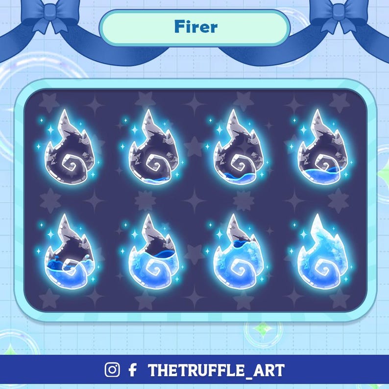 Liquid Blue Flame Bottle Sub Badges, Magic Liquid Fire , Spirit Kawaii ...