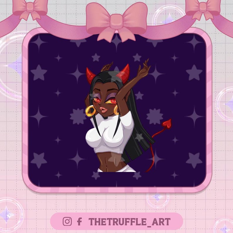 Animated Dancing Devil Girl Emote / Sub Emote / Twitch / Halloween ...