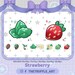 Strawberry Sub Badges, Cute Berry Twitch Sub Badges, Red Twitch Bit ...