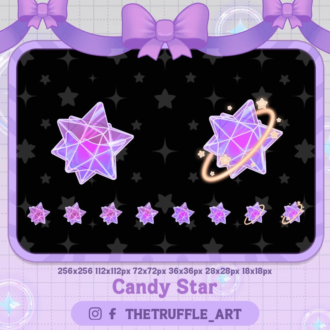 Purple Celestial Sugar Star Sub Badge/ Liquid Ice Asteroid Sub Badges ...
