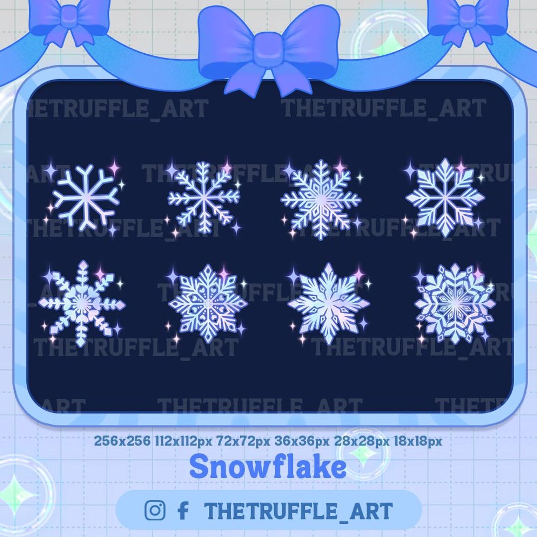 Winter Snowflakes Twitch Sub Badges / Bit Badges / Snow Channel Point ...