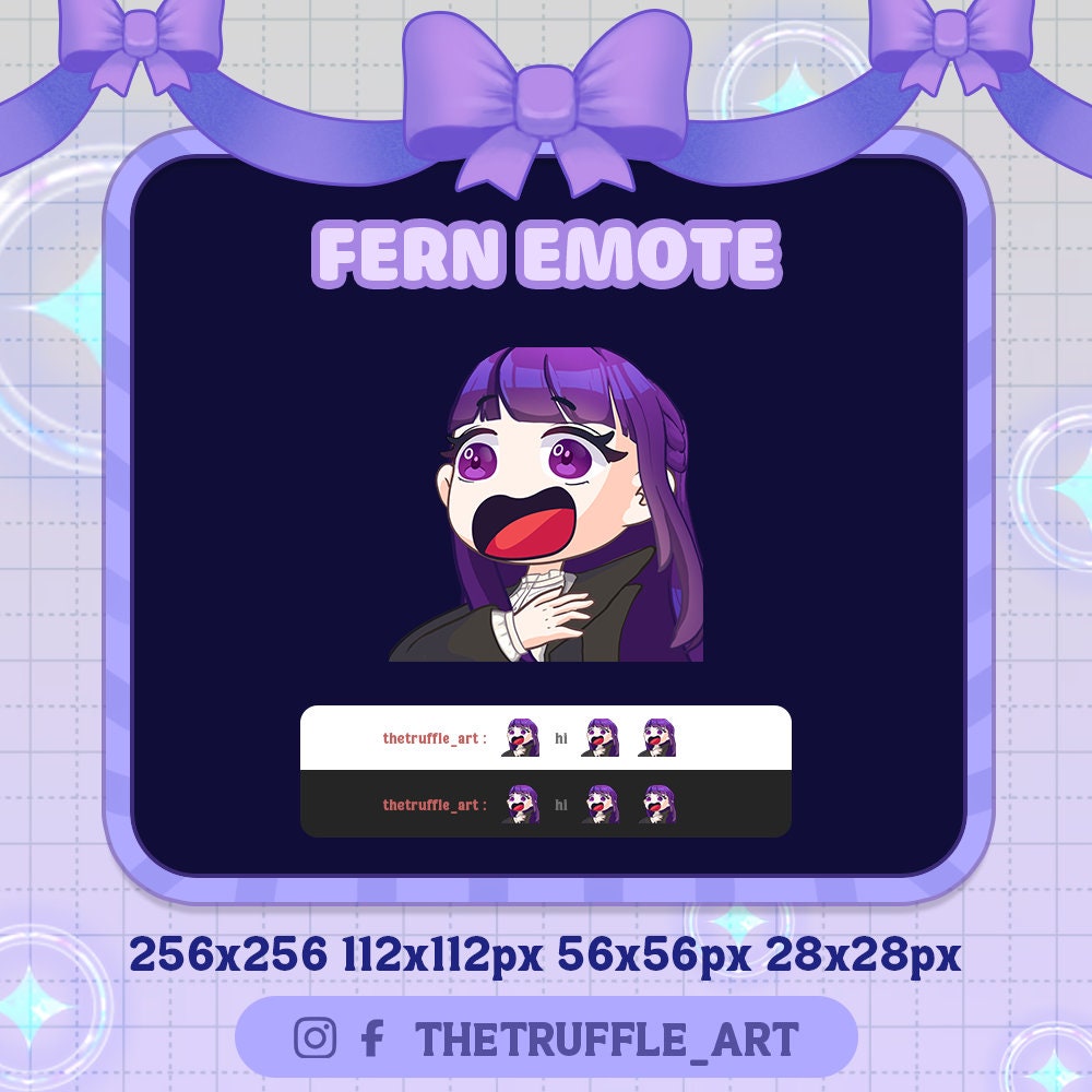 Startle Animated Emote, Fern Emote, Anime Emotes, Funny Emote, Girl ...