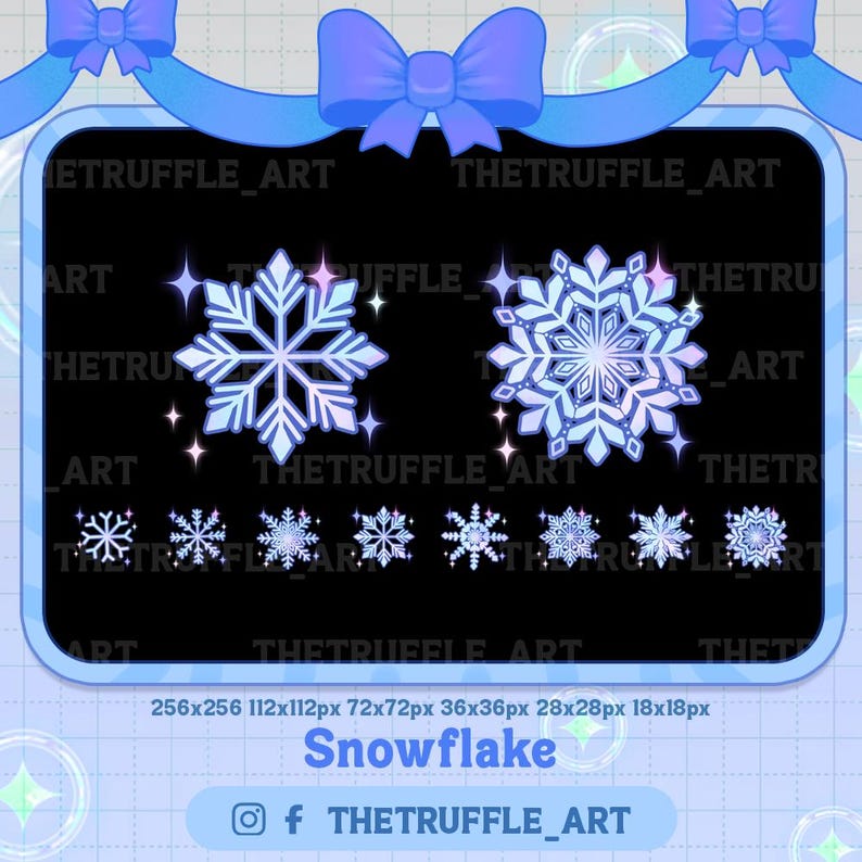 Winter Snowflakes Twitch Sub Badges / Bit Badges / Snow Channel Point ...