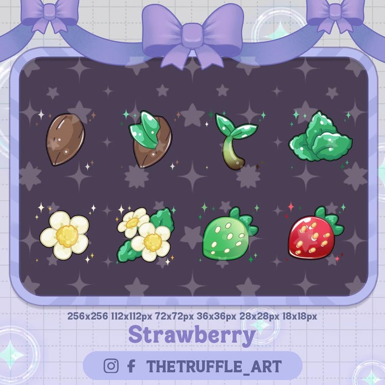 Strawberry Sub Badges, Cute Berry Twitch Sub Badges, Red Twitch Bit ...