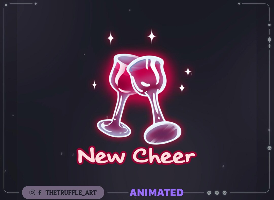Animated Cheering Glasses of Wine Twitch Alert/ Clink Glass Emotes ...