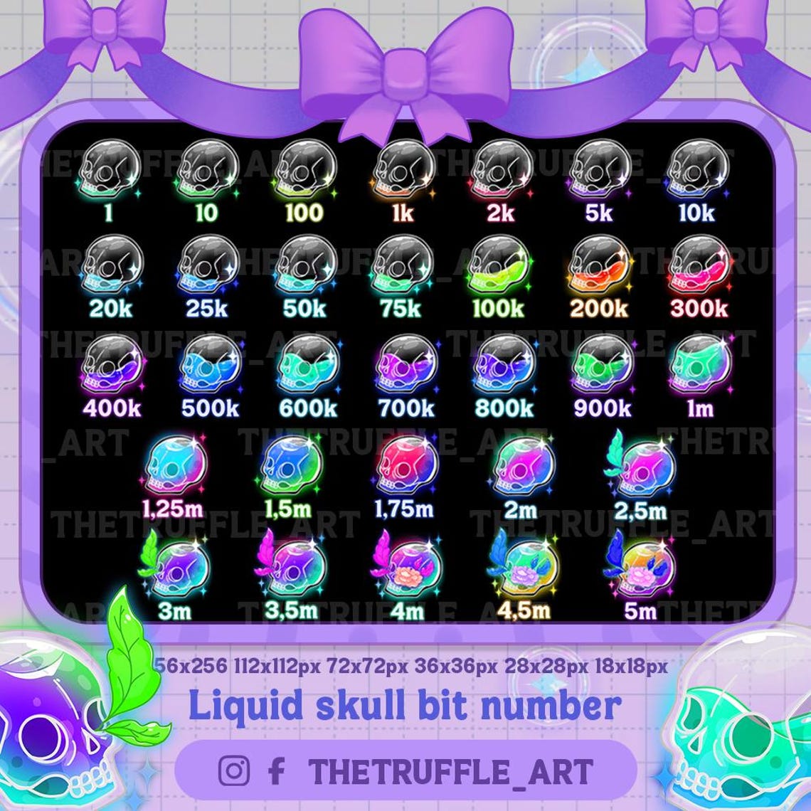 Skull Bit Sub Badges, Spooky Sub Badges, Twitch and Discord Bit Badges ...