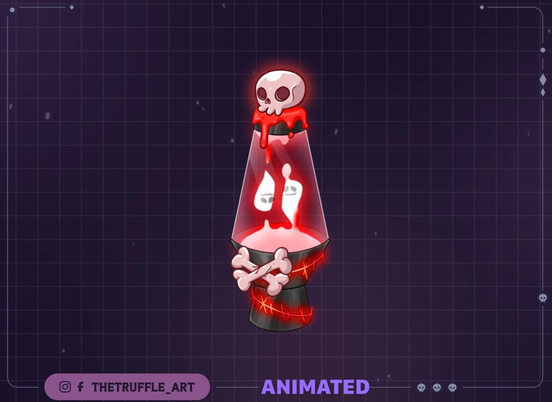 Red Skull Ghost Lava Lamp Animated Decoration Stream, Spooky Halloween ...