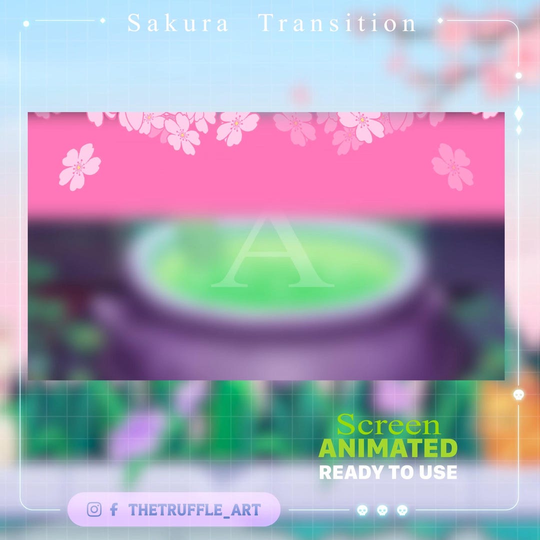 Sakura Drop Twitch Animated Stinger Transition, Cherry Blossom , Stream ...
