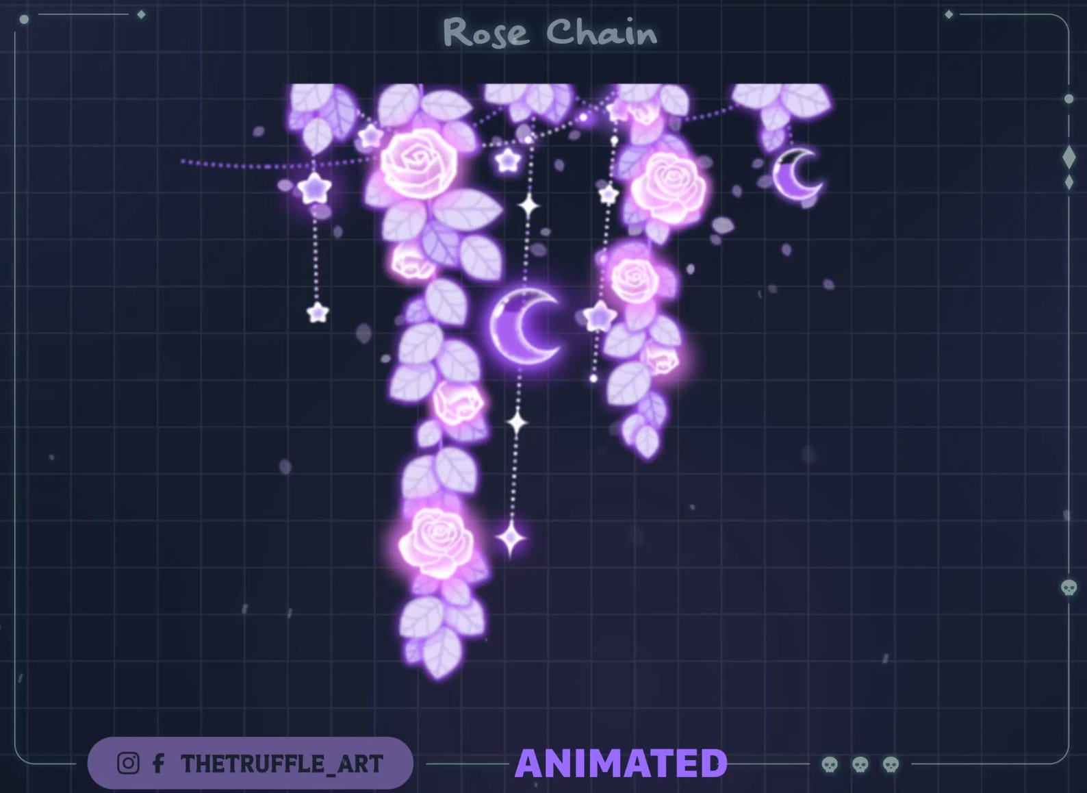 Climbing Purple Leaf Rose Light Chain Animated Stream Decorations, Moon ...