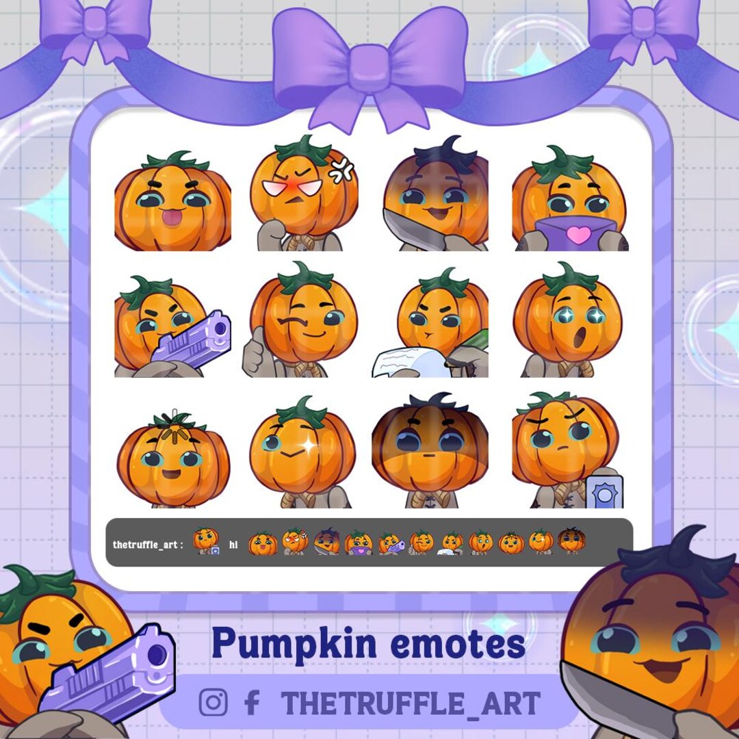 Pumpkin Emotes, Halloween Emotes , Twitch and Discord Emotes - Etsy