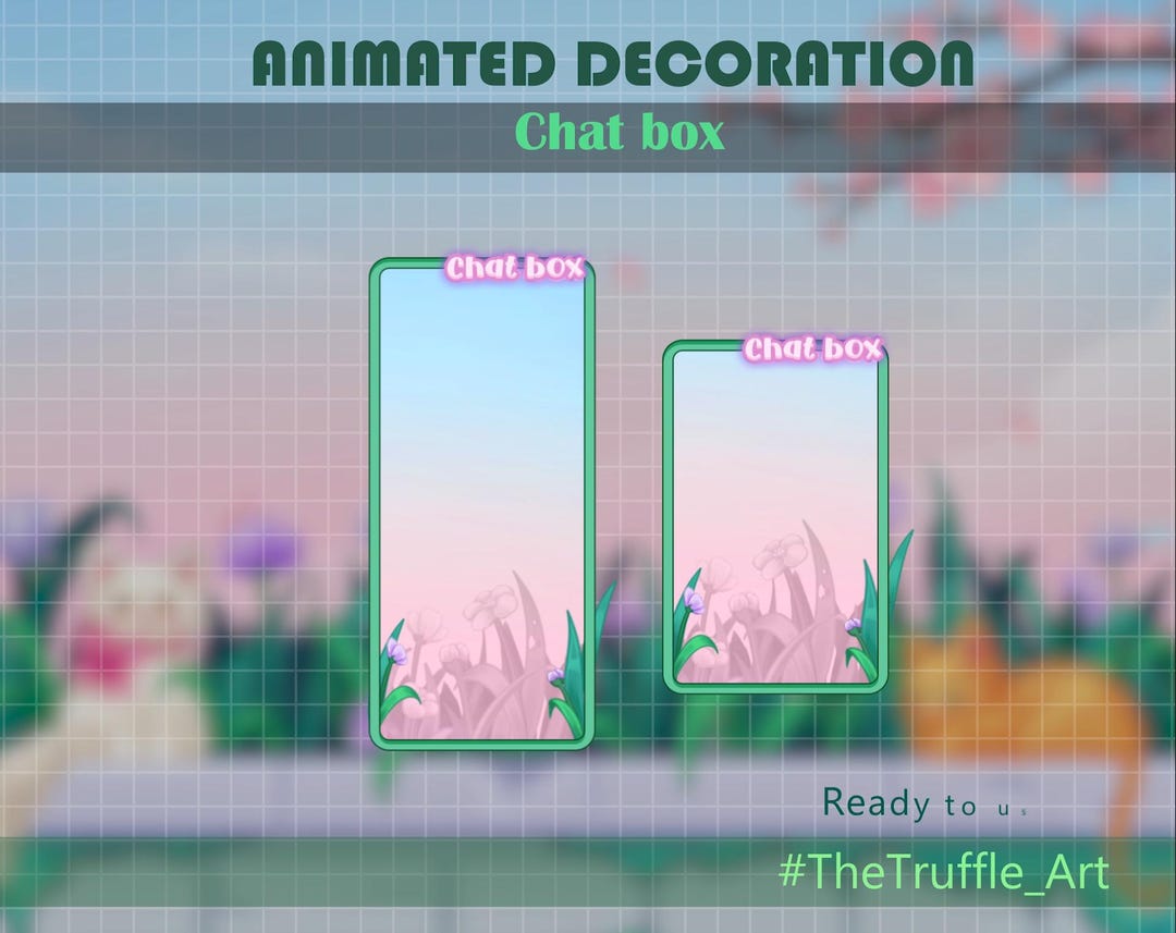 Spring Flower Chat Box Twitch Overlays/ Lo-fi Tulip Chat Box Stream ...