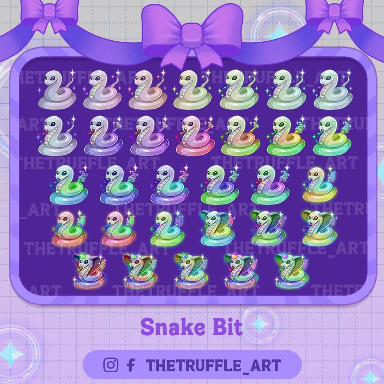 Set of 31 Snake Twitch Bit Badges, Snake Sub Badges for Streamers ...