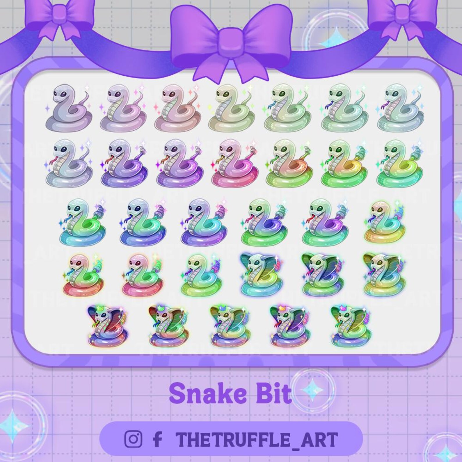 Set of 31 Snake Twitch Bit Badges, Snake Sub Badges for Streamers ...