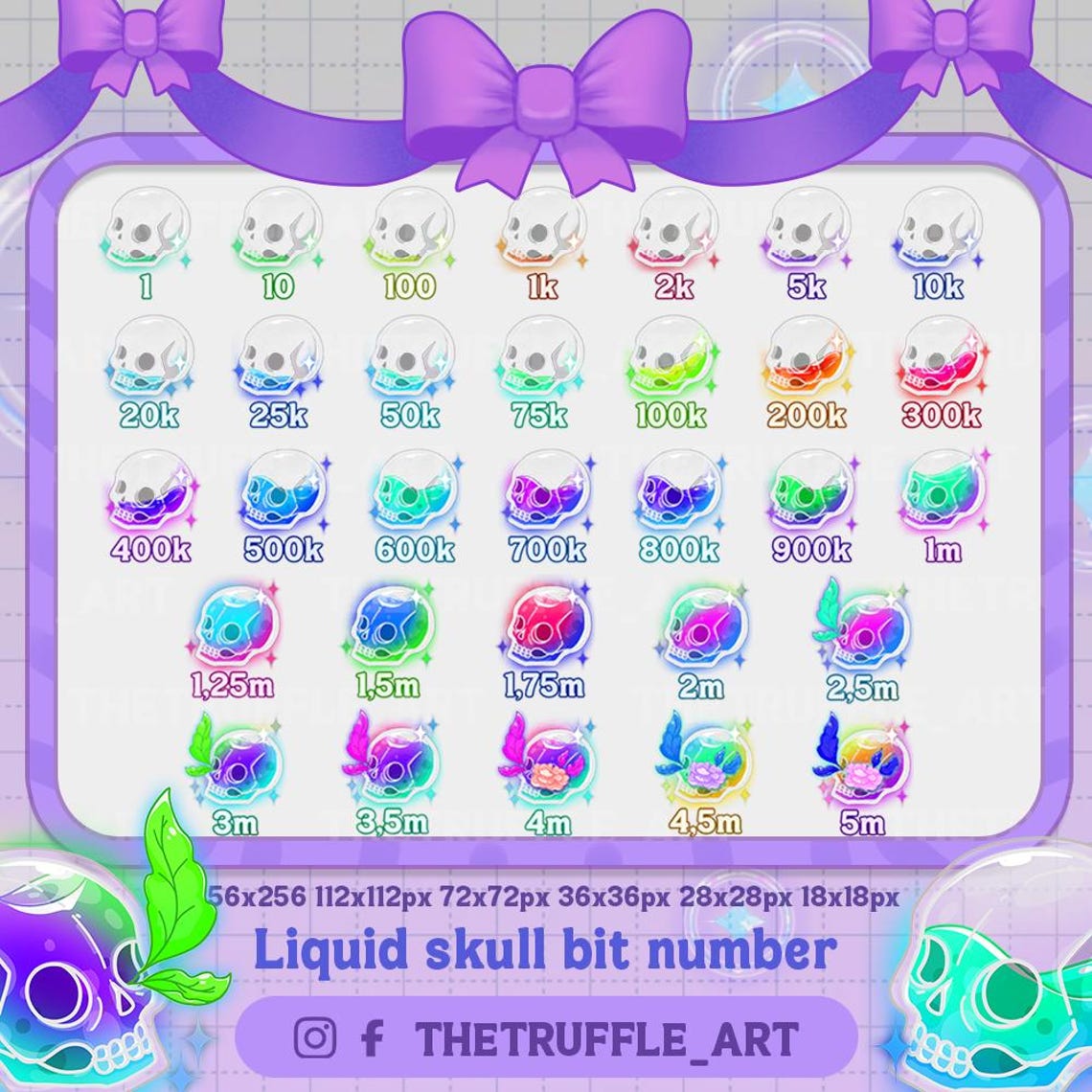 Skull Bit Sub Badges, Spooky Sub Badges, Twitch and Discord Bit Badges ...