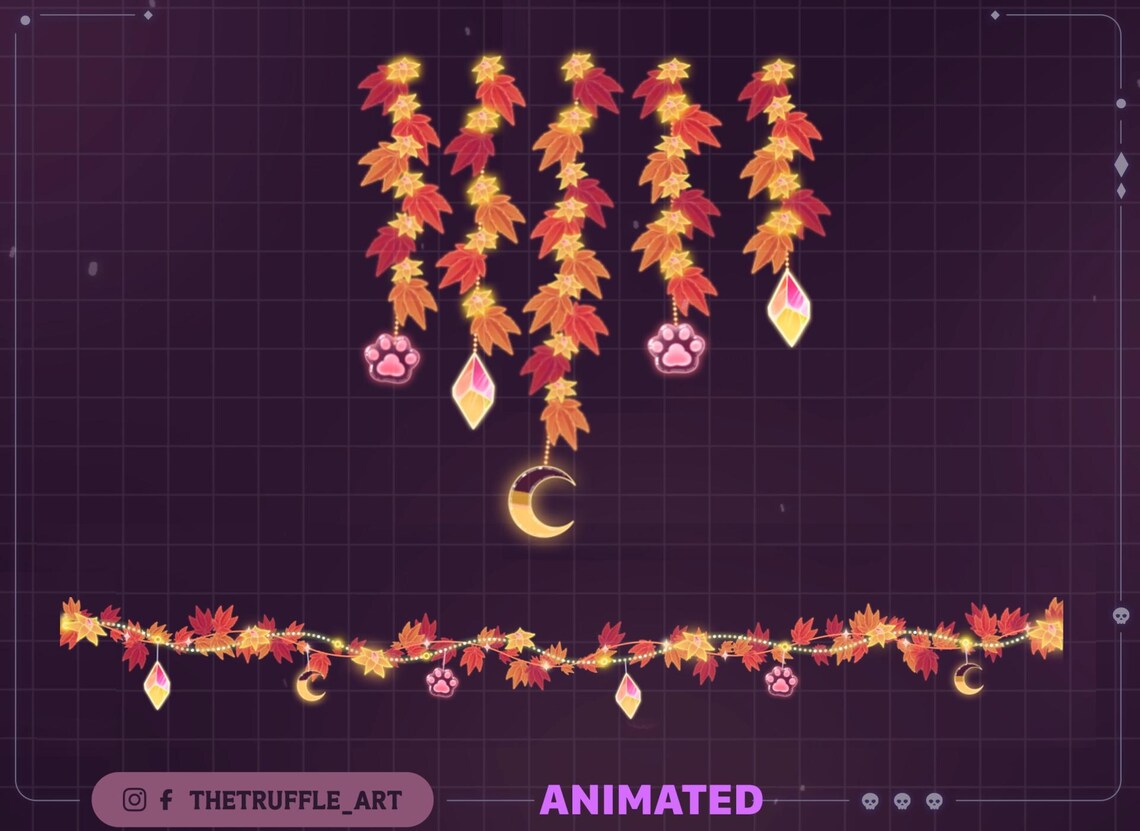 Custom Chains Animated Stream Decorations, Unique Lights Decor Twitch ...