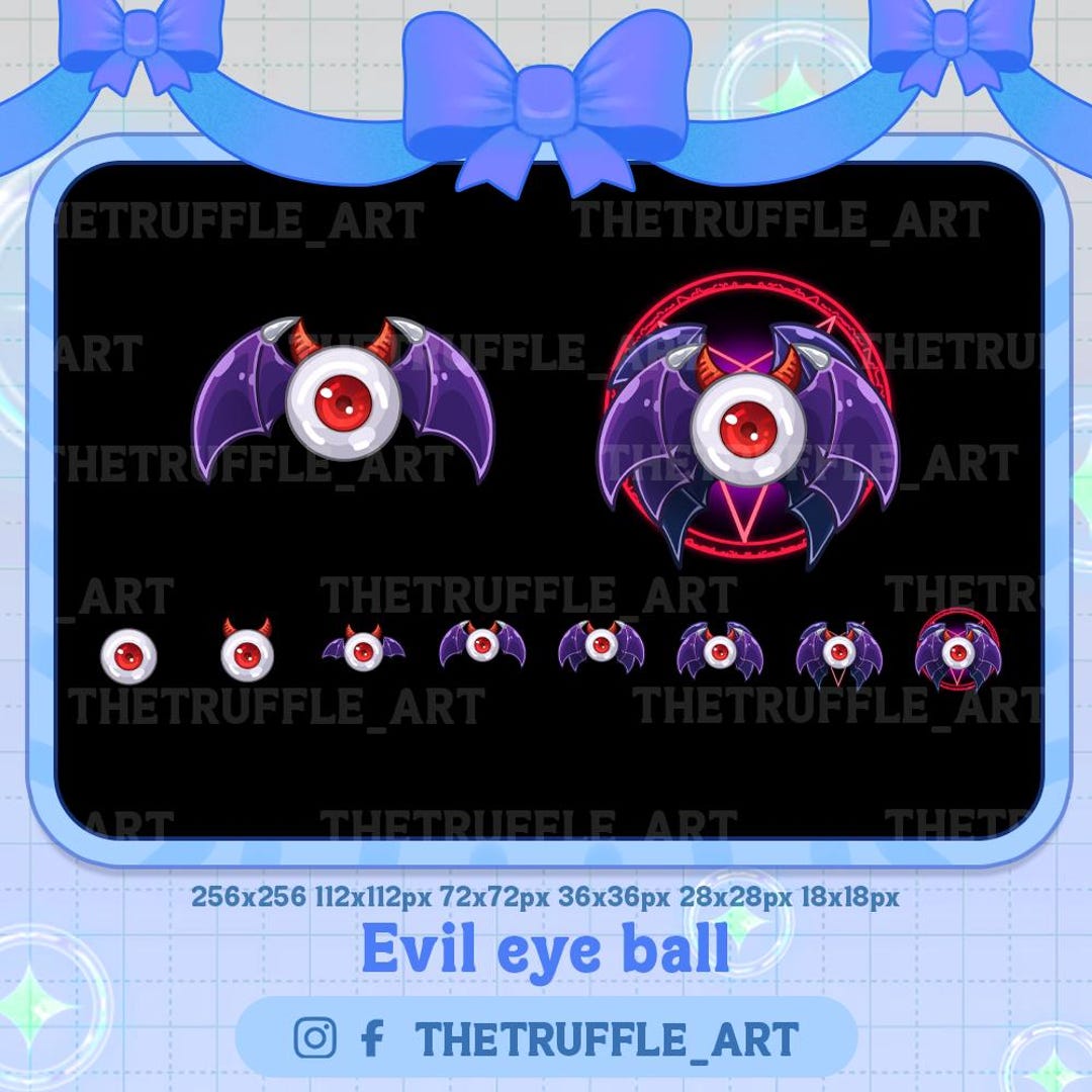 Devil Eye Ball Sub Badges, Witchy Evil Eye Ball Twitch Sub Badges ...