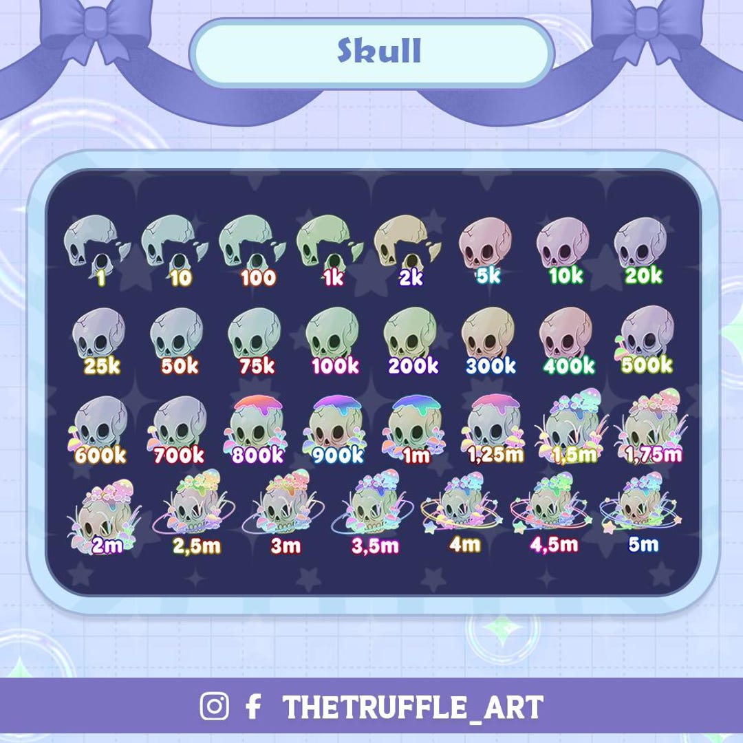 31 Number Cute Toxic Mushroom Skull Bit Badges, Skull Planet Twitch Sub ...