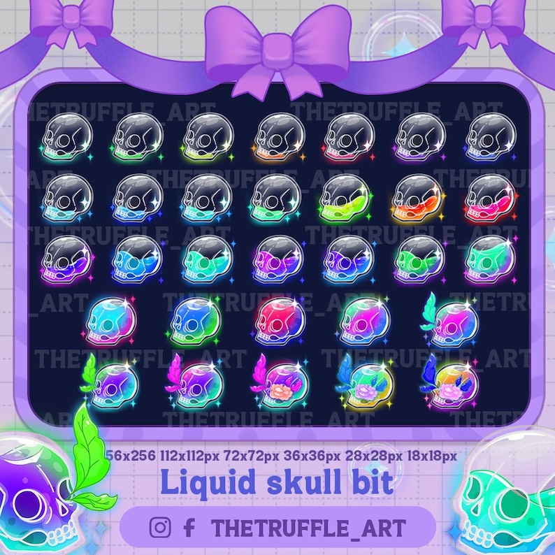 Skull Bit Sub Badges, Bit Badges, Twitch and Discord Sub Badges - Etsy