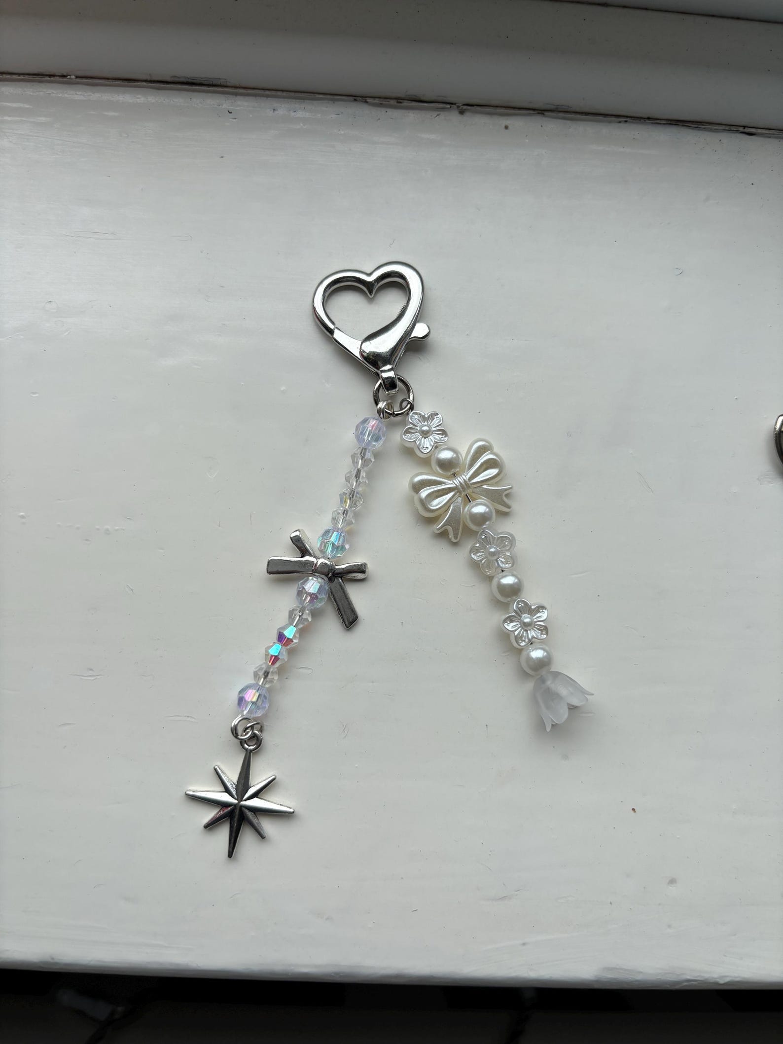 Y2k Aesthetic Pearl Beaded Bow Star Keychain, Y2k Core Gift for Her ...