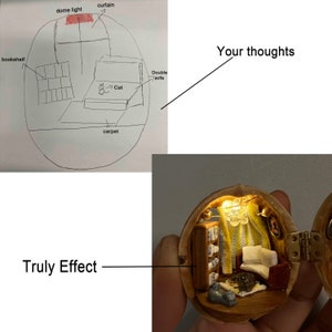 Handmde Walnut Mouse Miniature House Customize Your Truly Thoughts in a ...