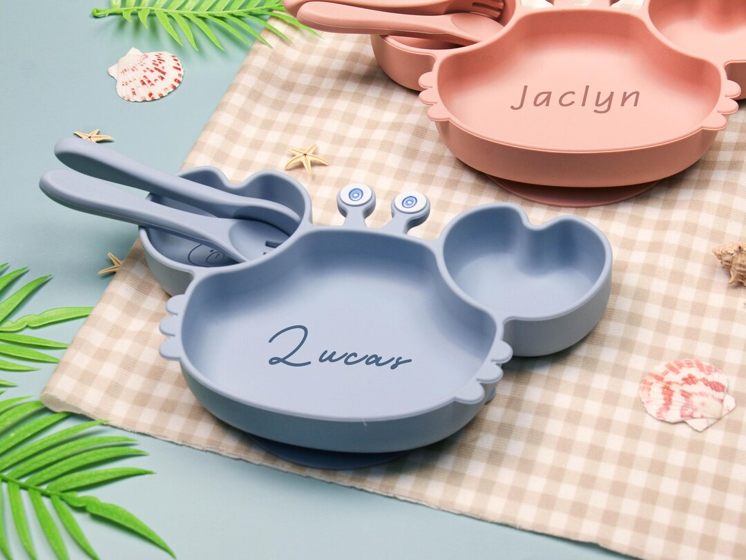 Personalized Silicone Weaning Set,cartoon Weaning Set for Toddler Baby ...