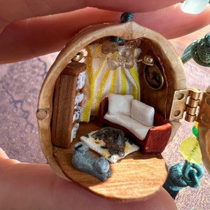 Handmde Walnut Mouse Miniature House Customize Your Truly Thoughts in a ...