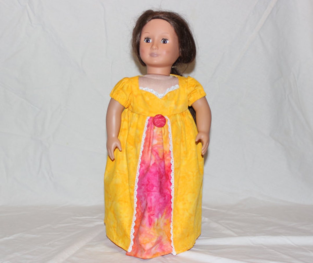 Long Chemise Dress in Buttercup With Yellow & Rose Insert. - Etsy