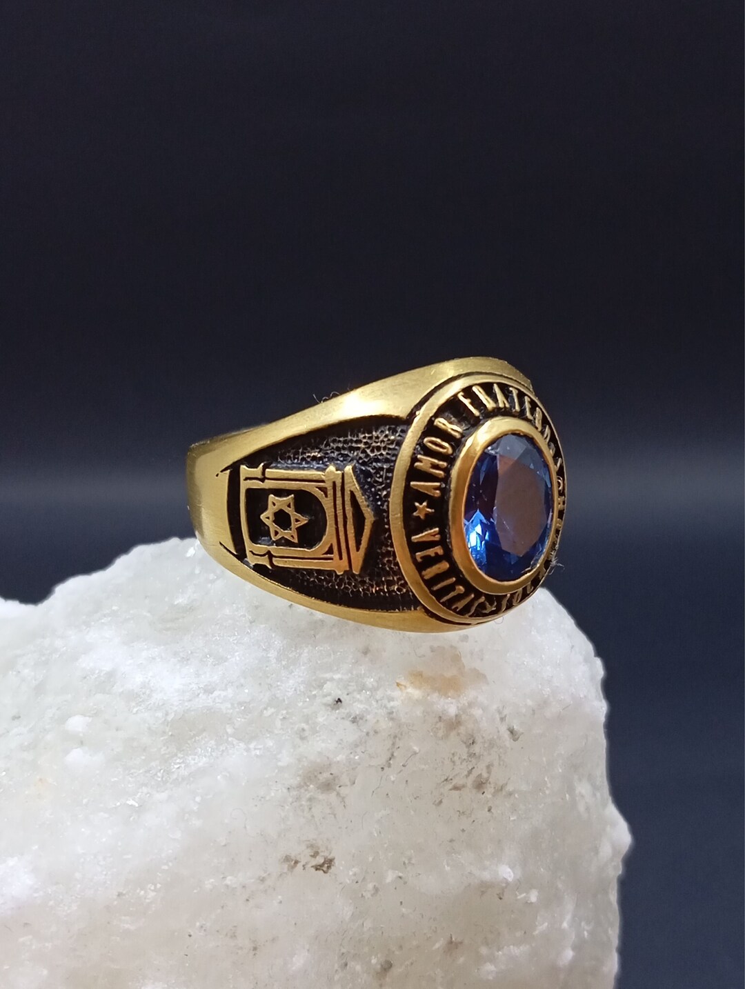 Lodge Mason Ring, Custom Freemason Statement Ring, Blue Lodge Signet ...