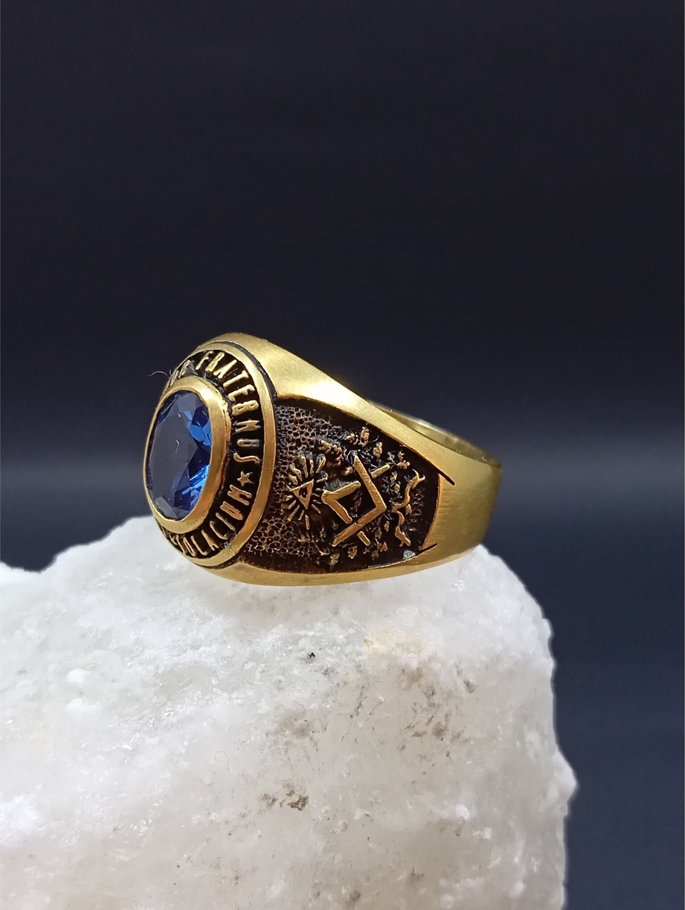 Lodge Mason Ring, Custom Freemason Statement Ring, Blue Lodge Signet ...