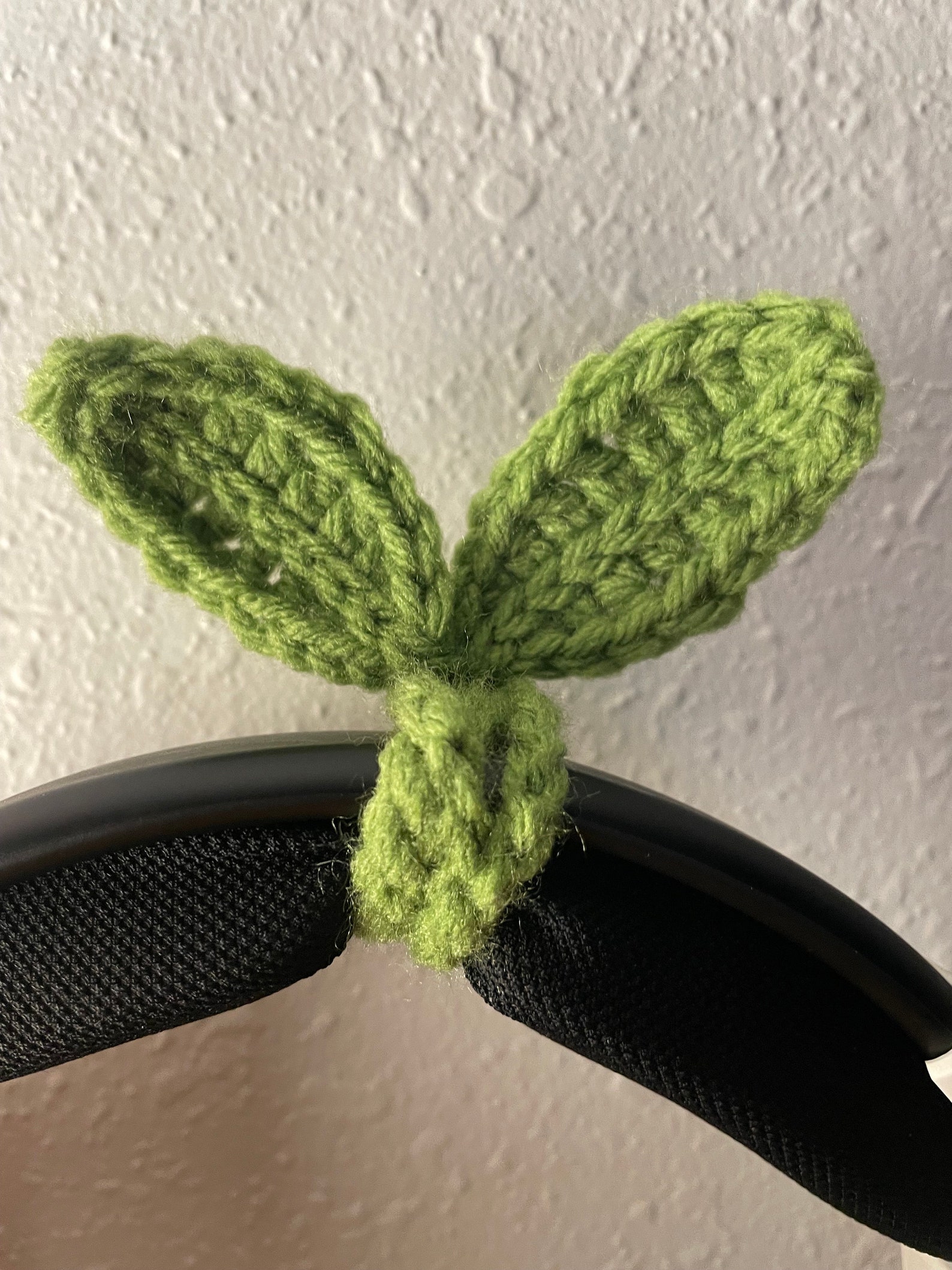 Crochet Leaf Sprout, Headphone Accessory Topper, Bookmark, Cable ...