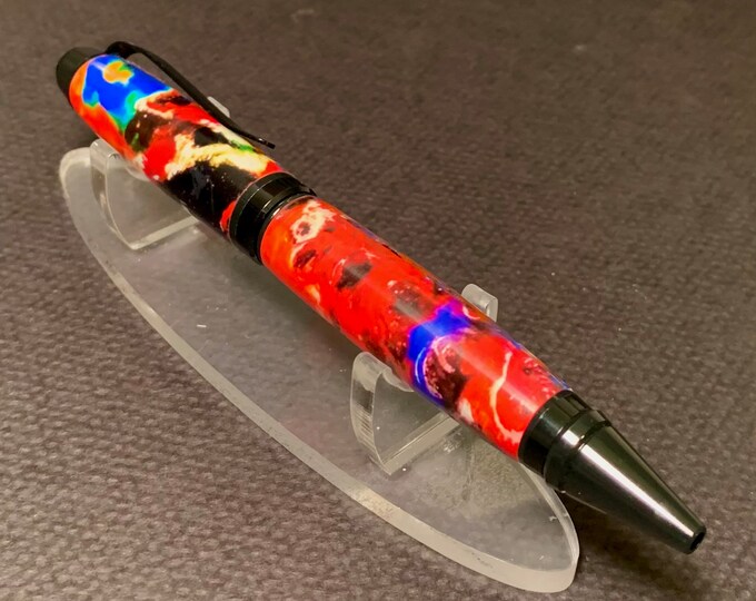 Original Art Lathe Turned Epoxy Writing Pen Quantum Multiverse Physics ...