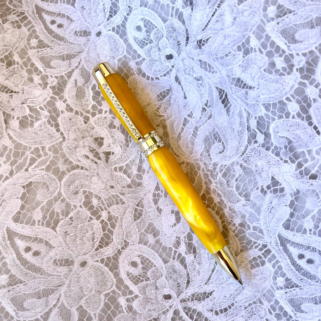 Pretty Yellow Lathe Turned Princess Pen - Etsy