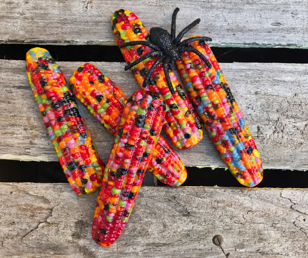 Fused/cast Glass Calico Corn-indian Corn - Fall-autumn Decor - Etsy
