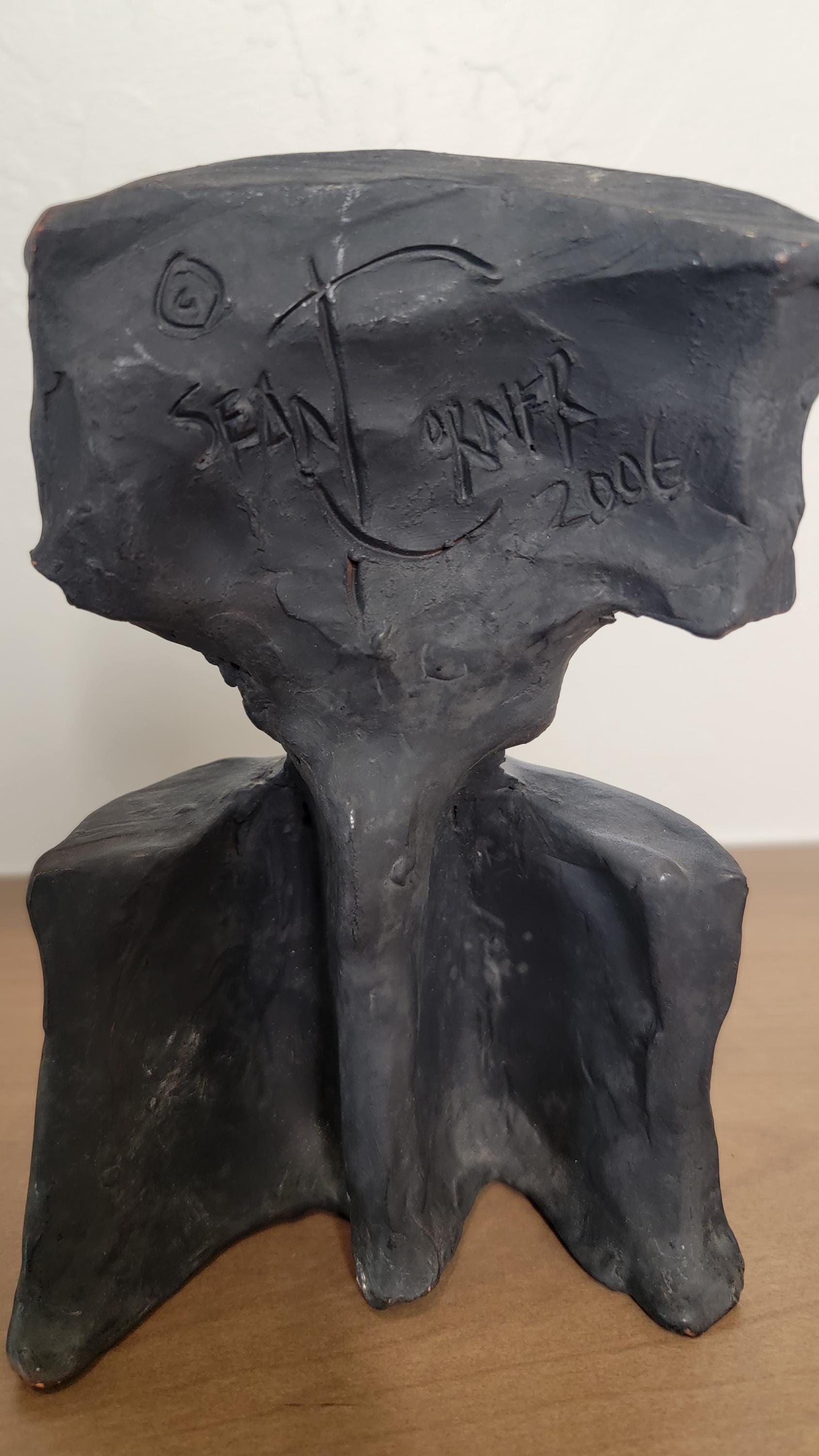 Vtg Original Sean Corner Clay Sculpture the Man Within Signed & Dated 7 ...