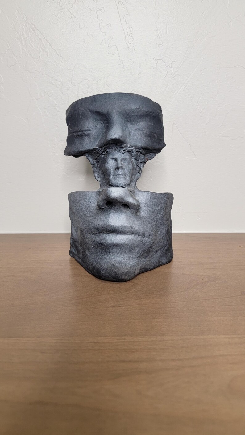 Vtg Original Sean Corner Clay Sculpture the Man Within Signed & Dated 7 ...