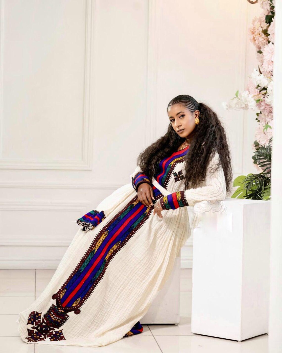 Tirhas Multicolor Tibeb Embroidery Ethiopian Wear | Regal Ethiopian ...